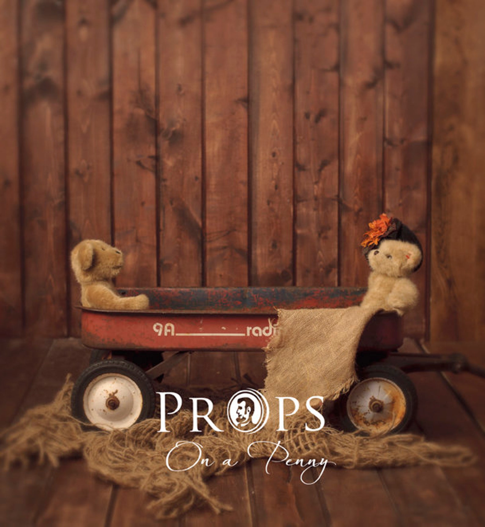 Teddy Bears in a Vintage Wagon, Digital Backdrop - Etsy