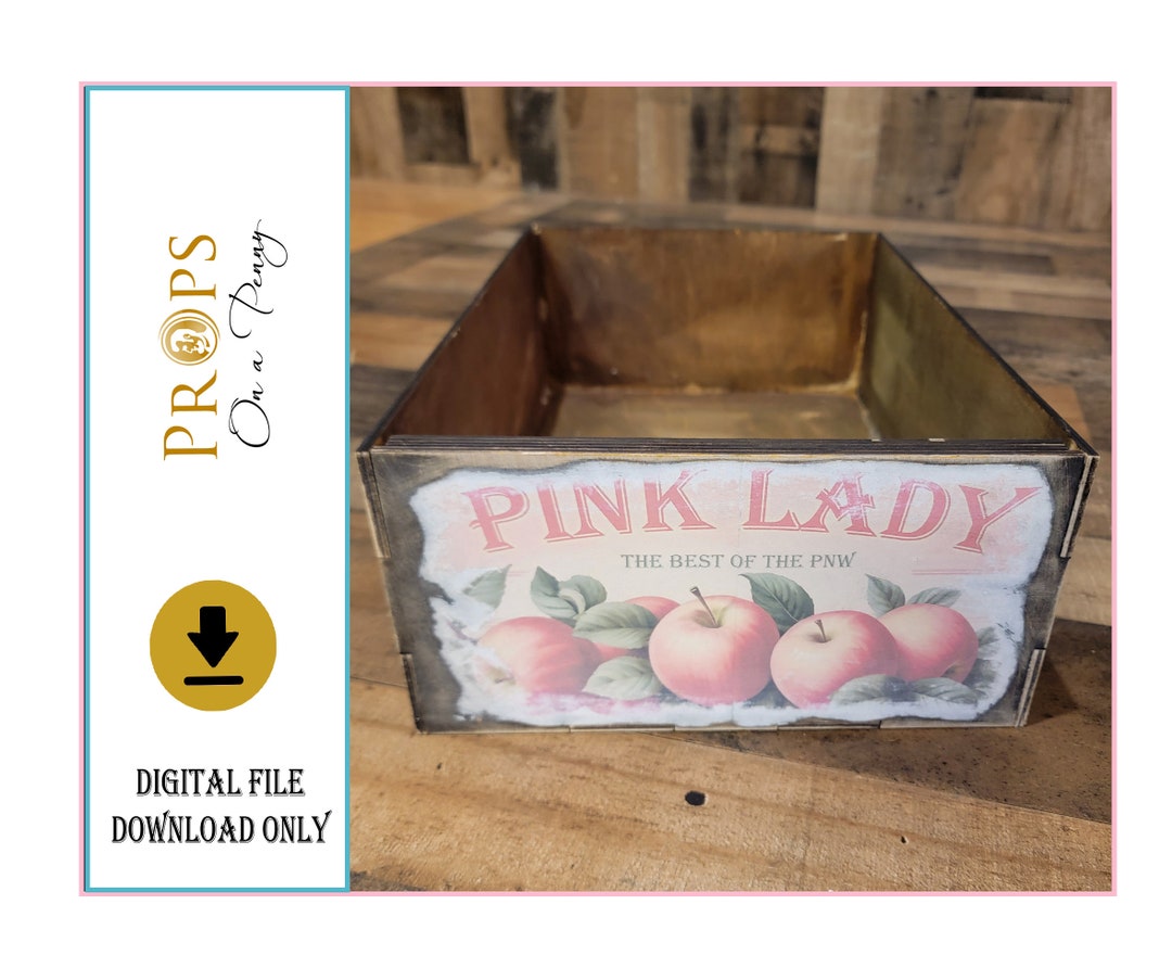 Vintage Crate SVG File for Laser | DIY Digital Crate Project With ...