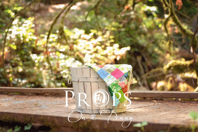 DIGITAL Newborn Prop Bed and Bucket on Riverbed and Bridge - Etsy