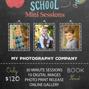 Back to School Mini Session Template With FREE Facebook Banner ...