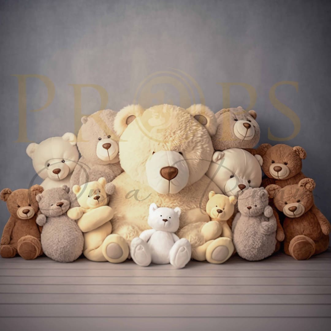 Teddy Bear Digital Background - Etsy