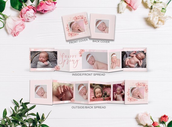 Mini Accordion Album Template Photoshop Template | Etsy