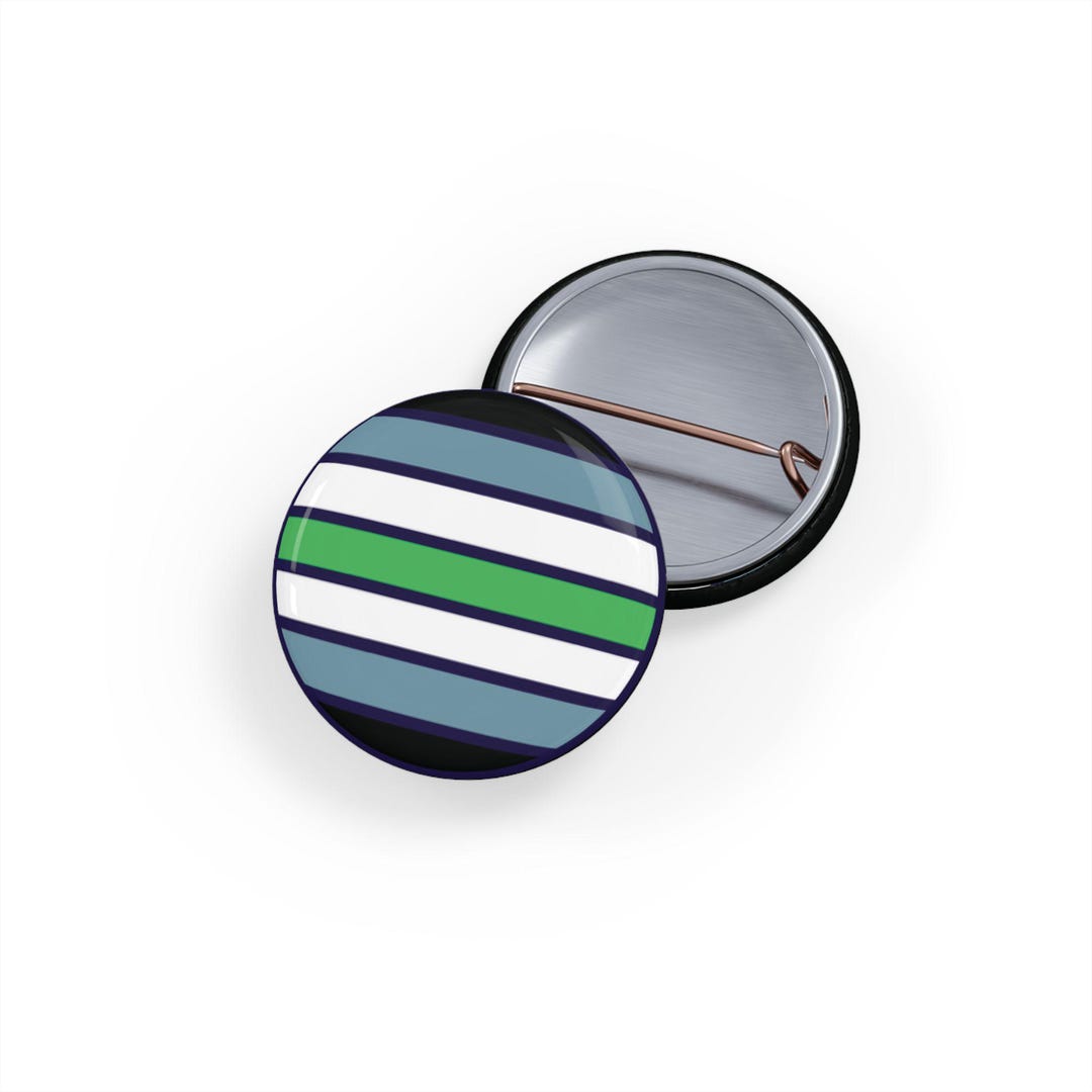 Round Pins, Neutrois Flag Pride Flag Pins, LGBTQ Jewelry, Nonbinary ...
