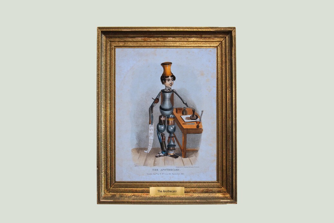 Printable Vintage Apothecary Illustration: Retro Pharmacy Art for Home ...