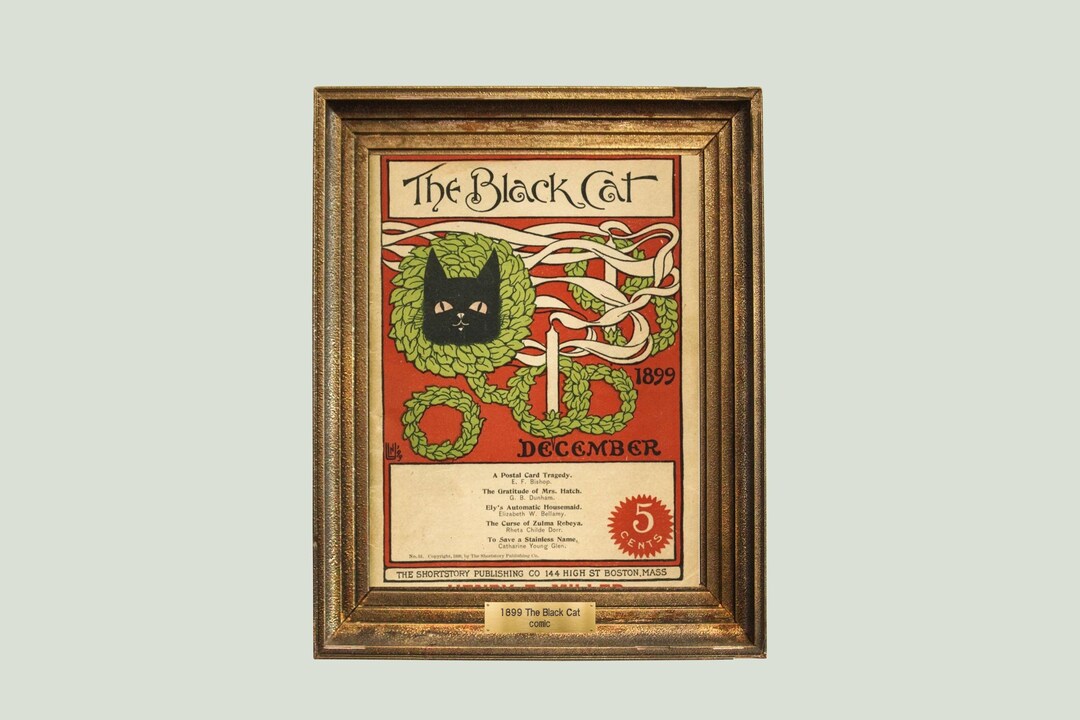 1899 Vintage "black Cat" Comic Book Cover Wall Art. Instant Download ...