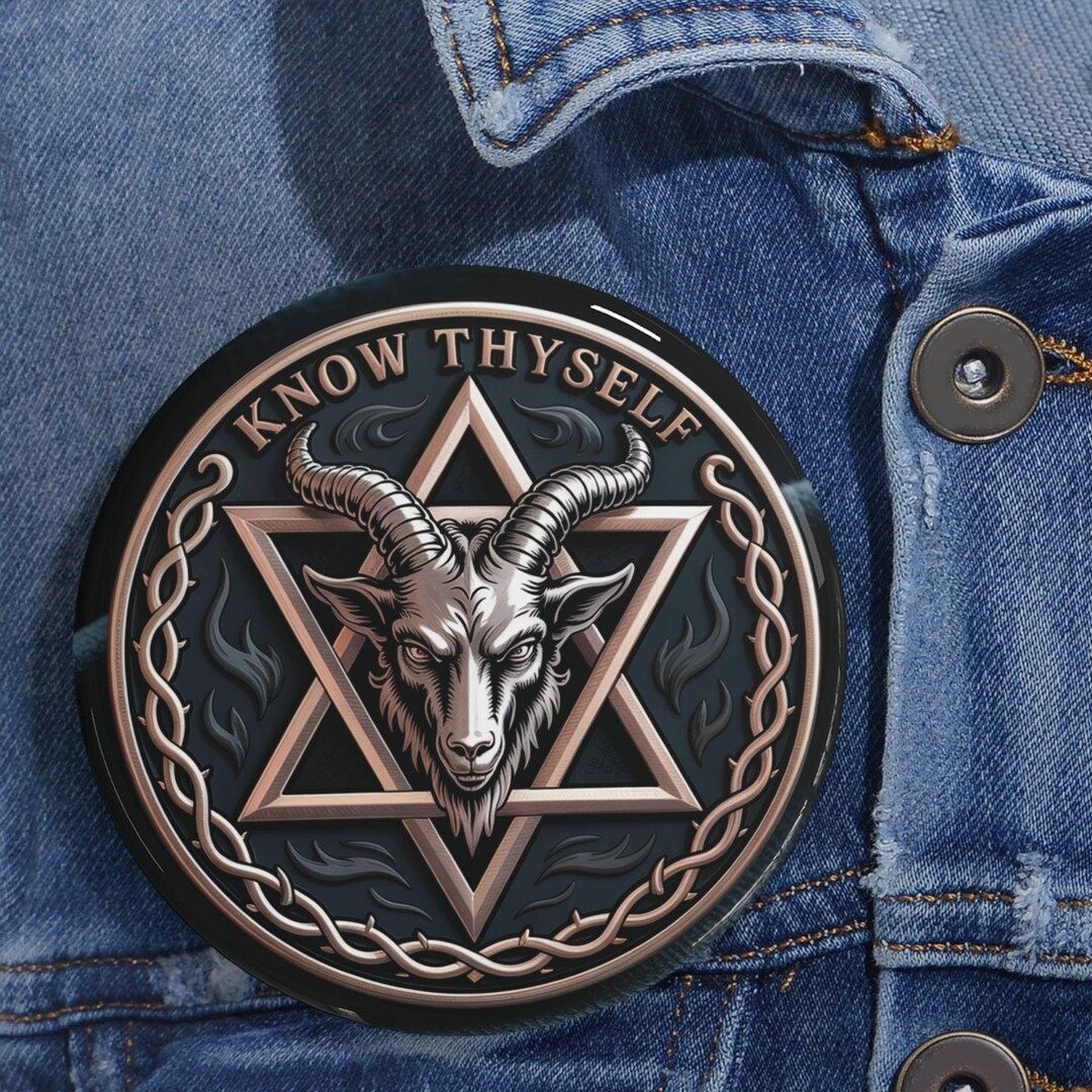 Occult Pins, Sigil of Baphomet, Esoteric Jewelry, Satanic Baphomet Pin ...