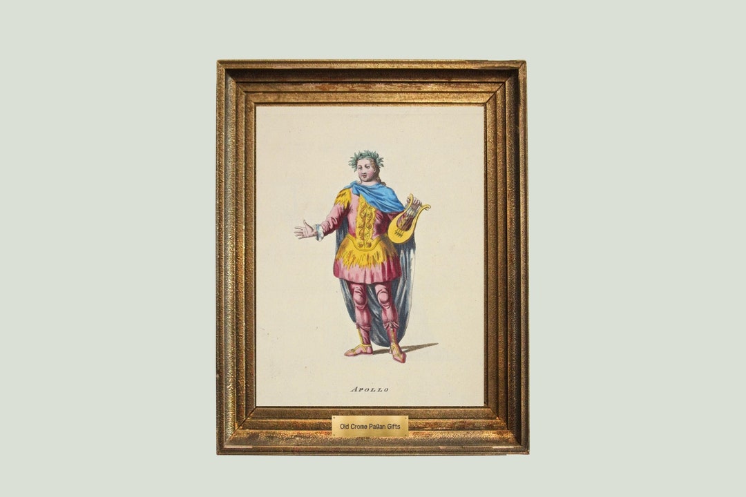 Vintage Apollo Greek God Wall Art Print - Mythological Classical Divine ...