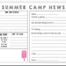 Camp Printable / Printable Fill in Camp Letter / DIY Girl Camp ...