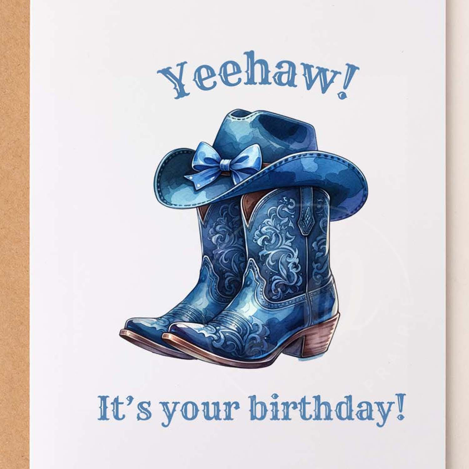 Cowgirl Birthday Card Printable, Western Cowgirl Birthday Digital Card ...