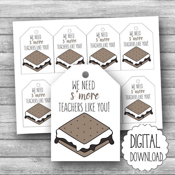 Teacher Gift Tag Printable S'more Teachers Like You - Etsy