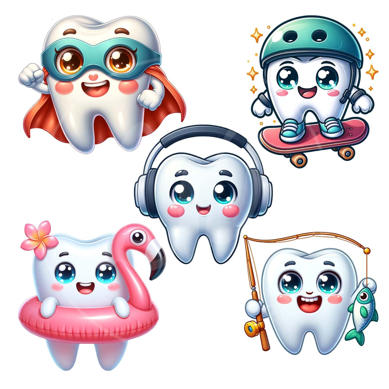 Cute Tooth Clipart Set Dentist Clipart Tooth Fairy Png Cartoon Tooth ...