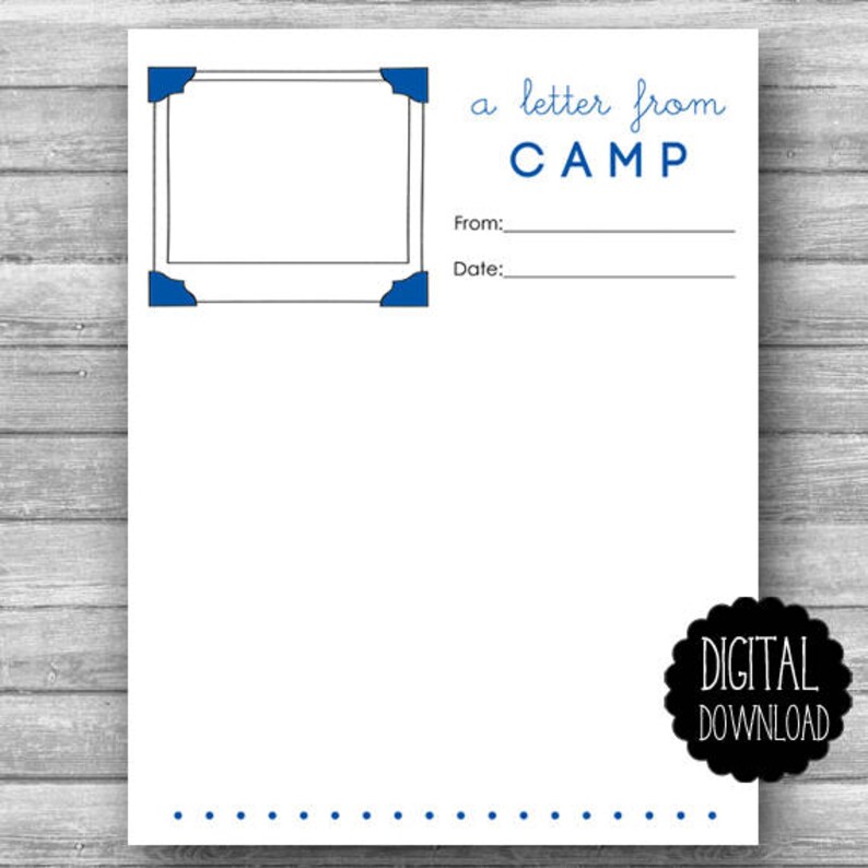 PRINTABLE Summer Camp Stationery / Printable Fill in the Blank Camp ...