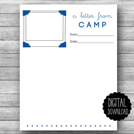 PRINTABLE Summer Camp Stationery / Printable Fill in the Blank Camp ...