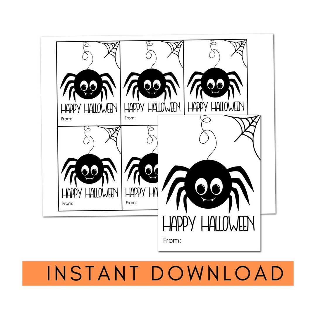 Printable Halloween Cards for Kids, Print Your Own Halloween Classroom ...