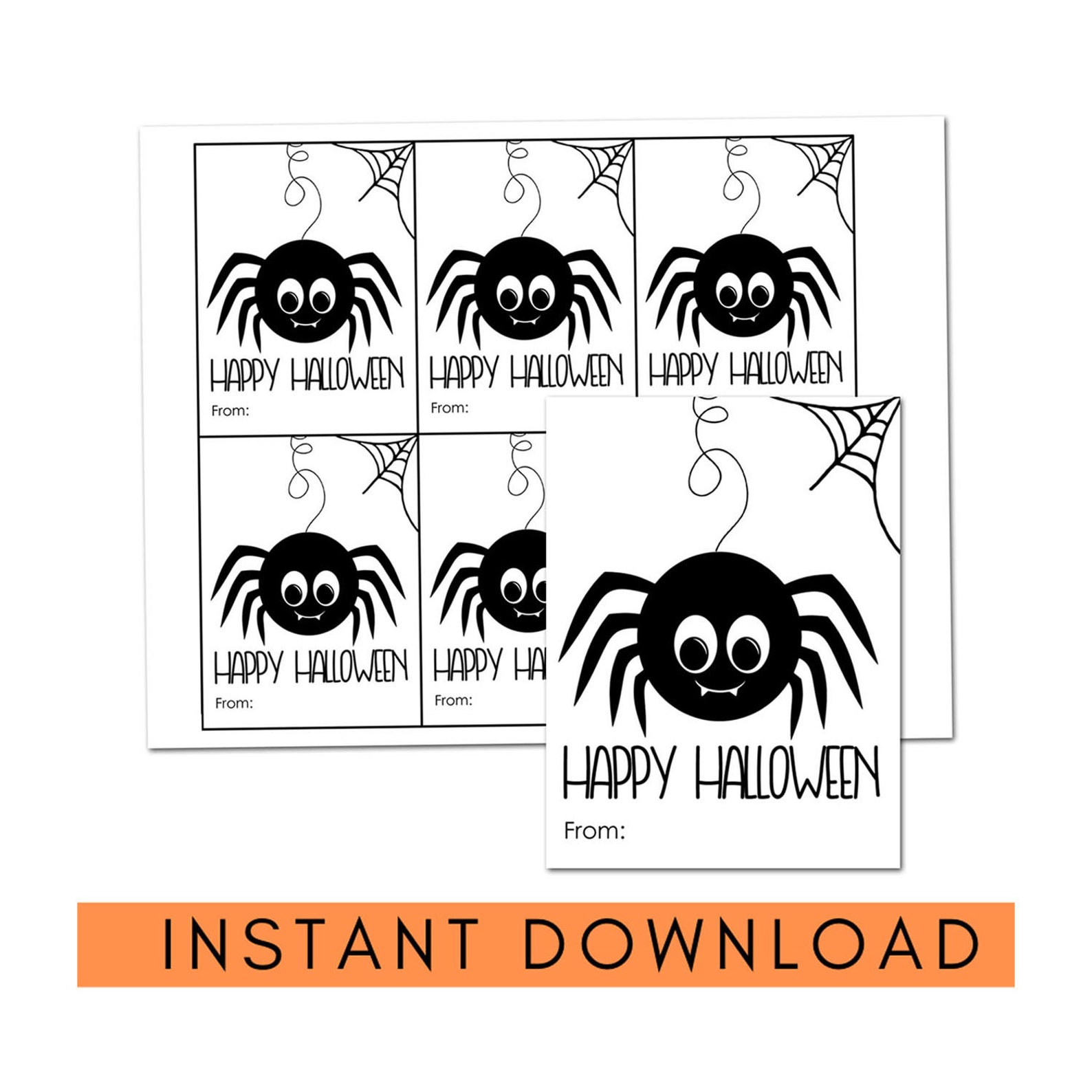 Printable Halloween Cards for Kids Print Your Own Halloween - Etsy Canada
