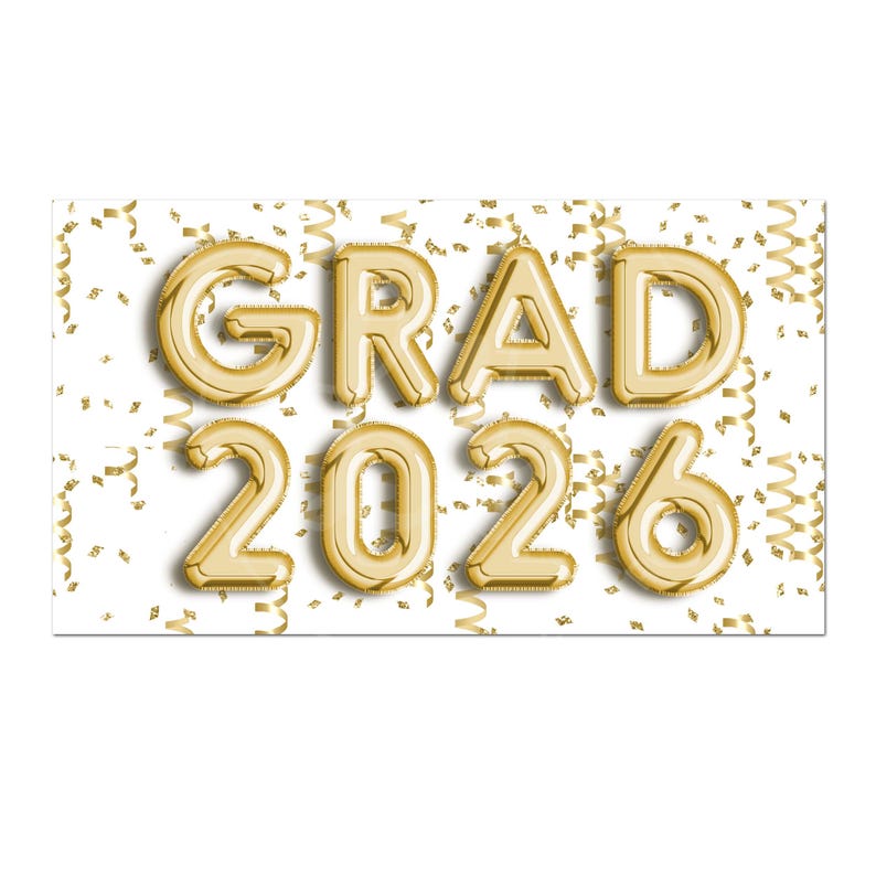 Congrats Grad 2026 TV Frame Sign | Class of 2026 Graduation Party ...