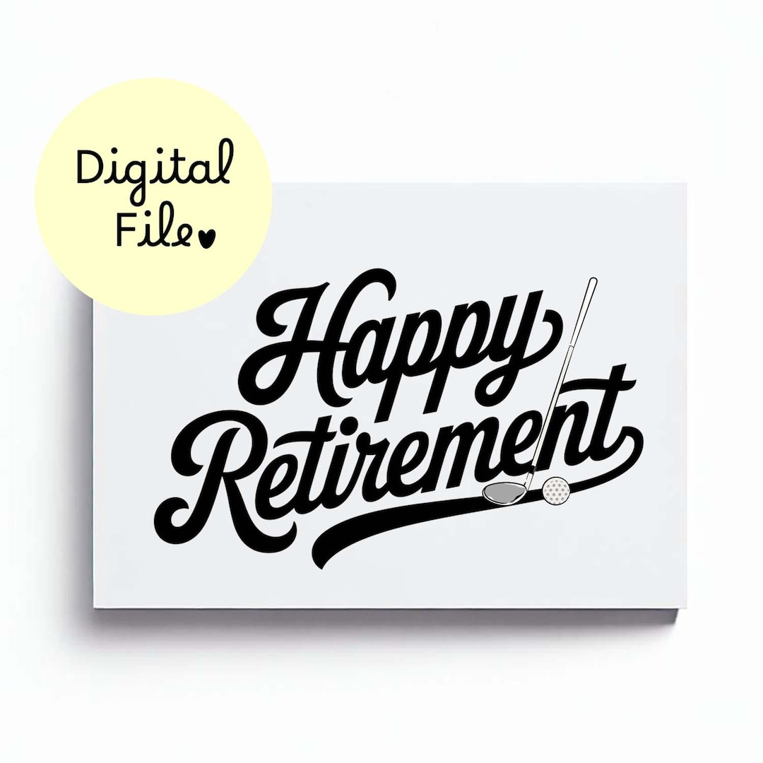 Retirement Golf Card Printable, DIY Retirement Card Golf Theme Download ...
