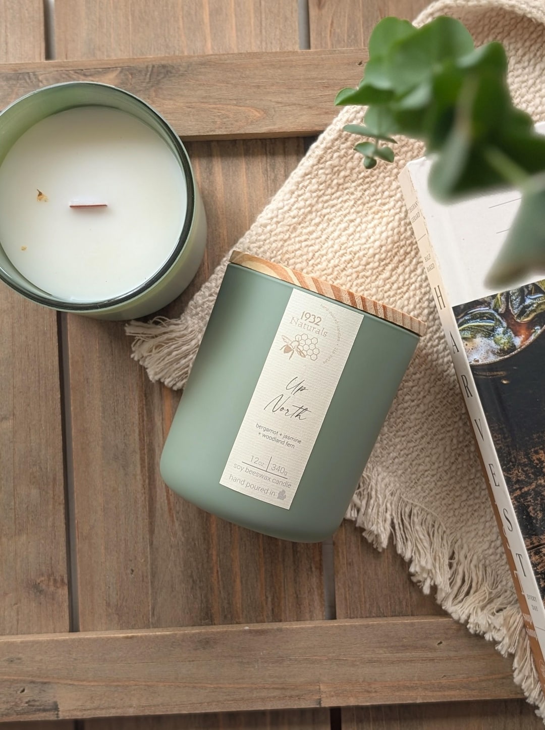 Up North | Wood Wick Candle | Earthy Scented Coconut Soy Candle | Hand ...