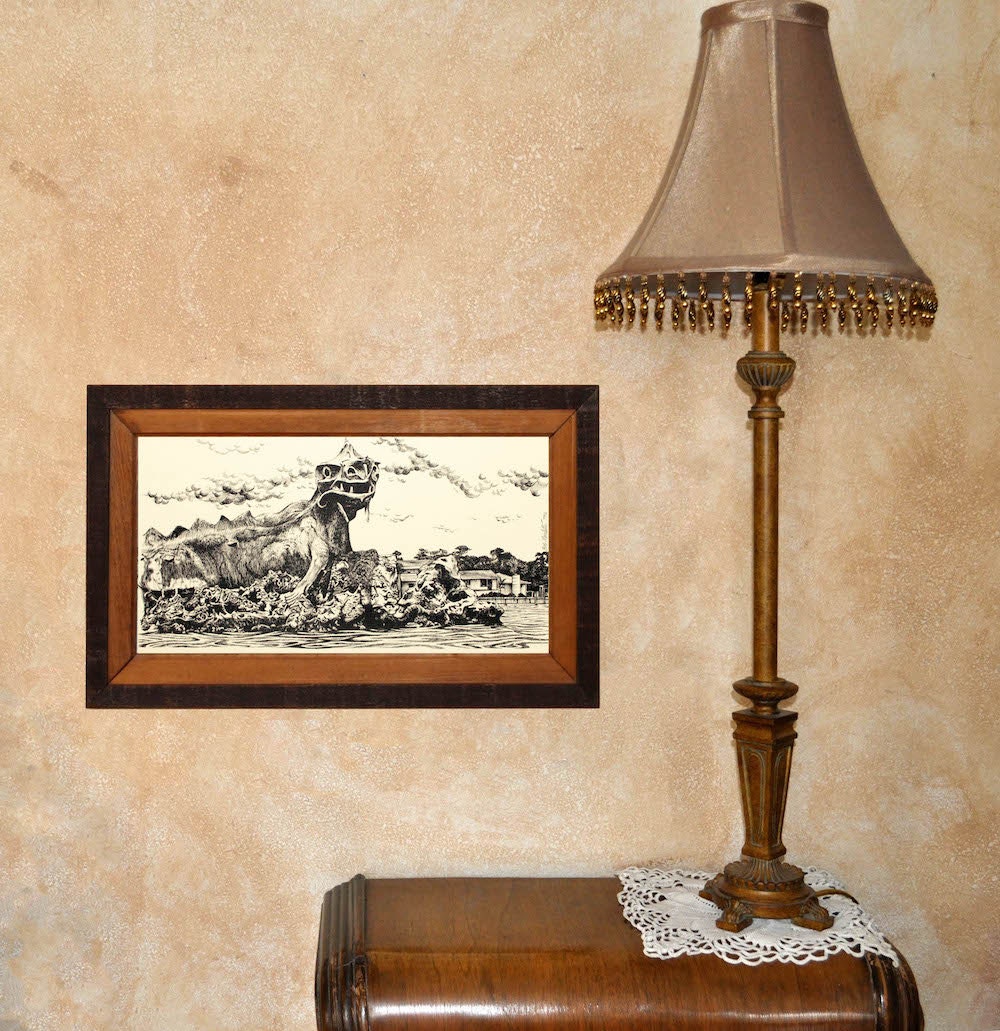 Dragon Point 2 Closeup on Merritt Island Florida Pen and - Etsy