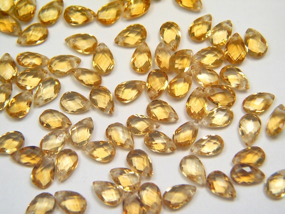 AAA Golden Citrine Calibrated Pear Net Faceted Genuine - Etsy