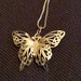 Solid Gold Butterfly Charm Necklace 14K Gold Butterfly & Chain 24 ...