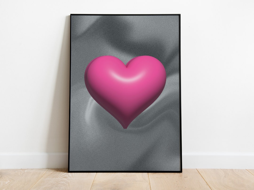 3D Chromatic Heart Poster | Digital Download | Instant Wall Art & Decor ...