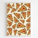Yellow Pizza Pattern Poster | Illustrated Kitchen Decor | Digital ...