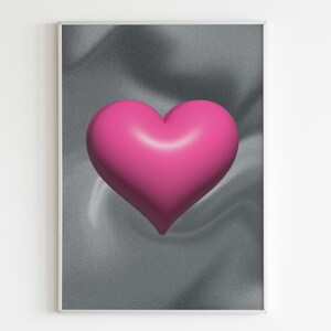 3D Chromatic Heart Poster | Digital Download | Instant Wall Art & Decor ...