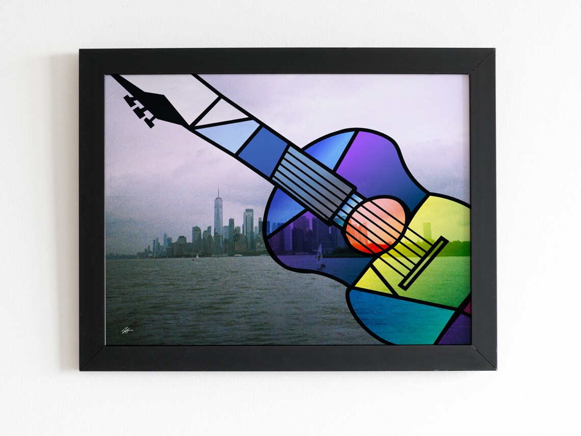 Illustrated Geometric Guitar - Digital Download | Features Original ...