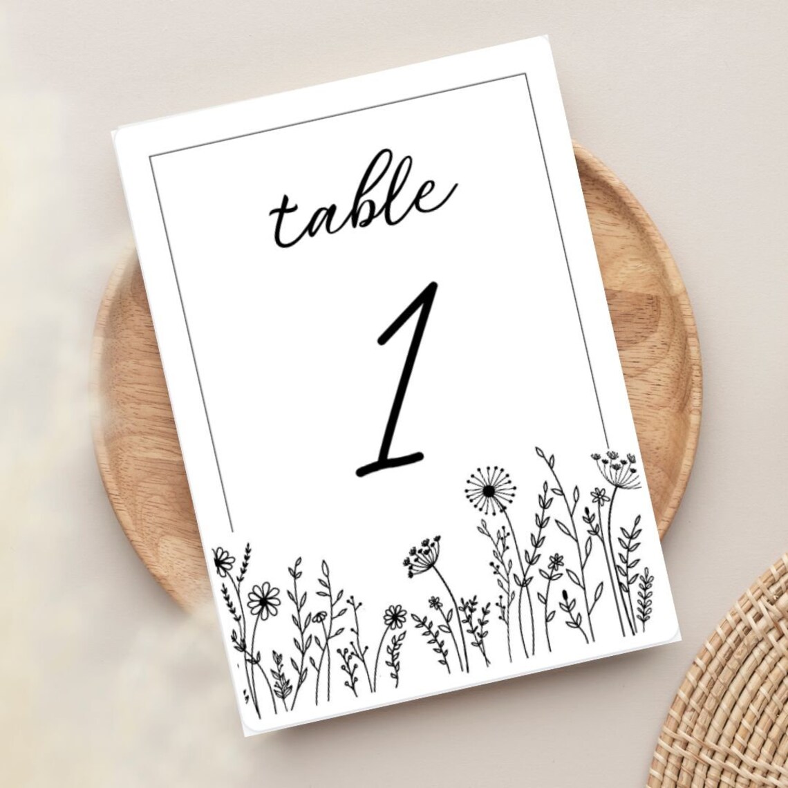 Wedding Table Numbers, Printable Table Numbers, Editable Table Number ...