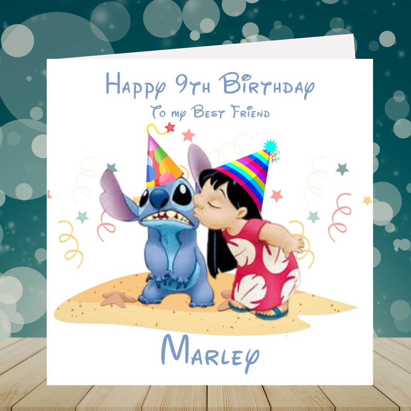 Personalised Lilo & Stitch 1 2 3 4 5 6 7 8 9 10 Birthday Card Daughter ...