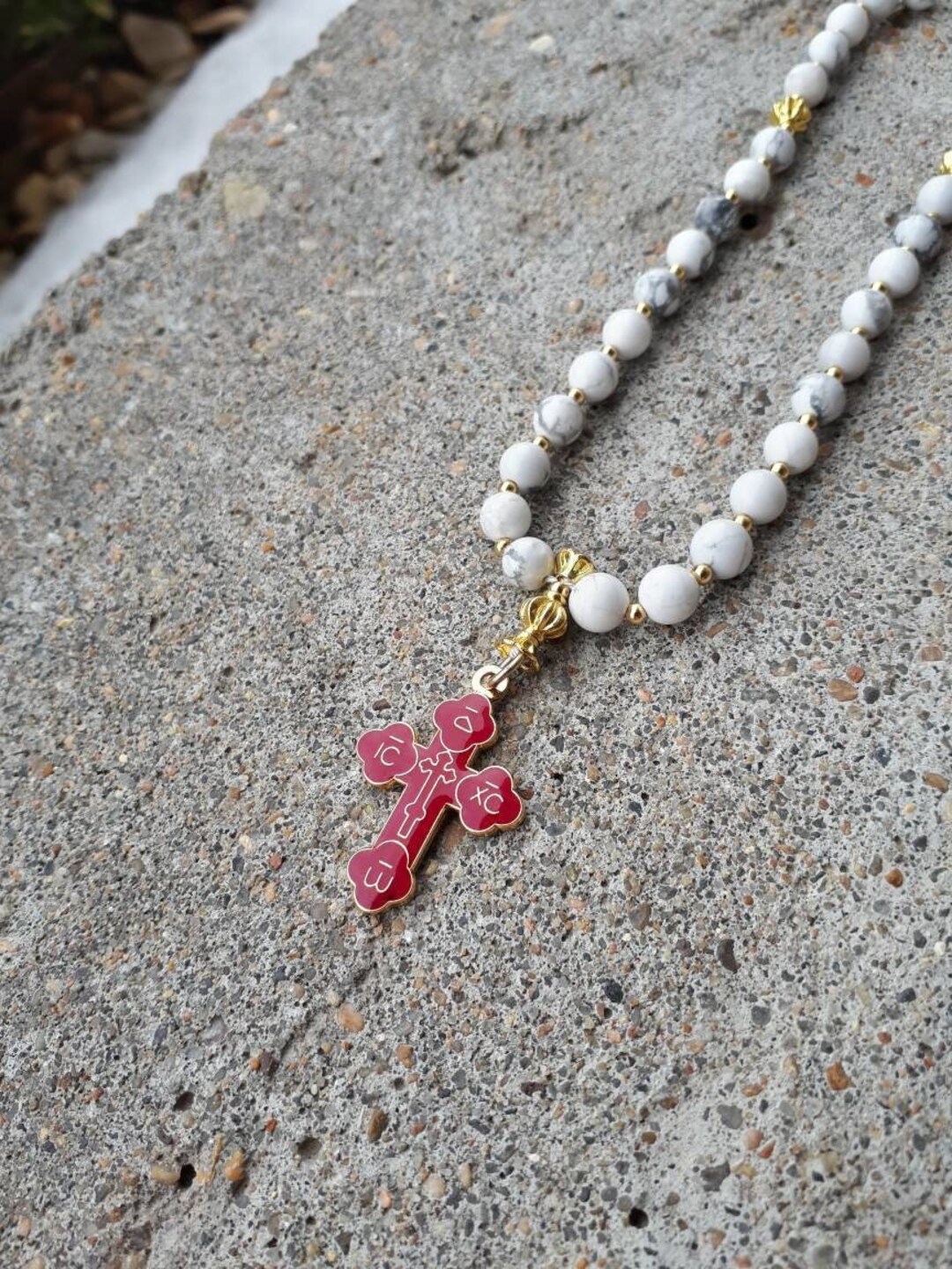 Byzantine Inspired Howlite Chotki Prayer Beads With Silver - Etsy