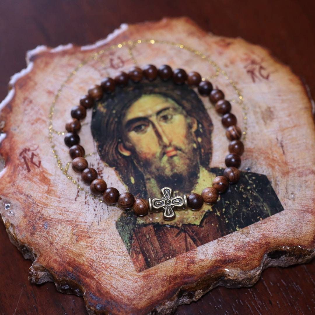 33 Bead Aromatic Rosewood Chotki Prayer Bracelet With Orthodox Cross ...