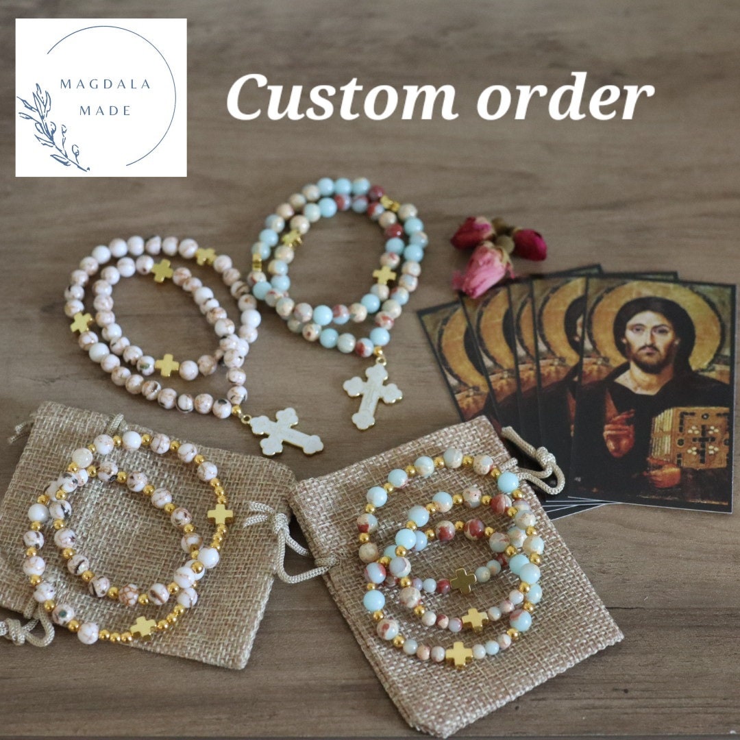 Gold Spun Sea Sediment Chotki Prayer Beads With Orthodox Christian ...