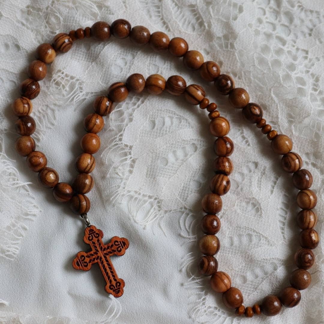 Authentic Olive Wood Chotki Prayer Beads With Canadian Cherry Wood ...