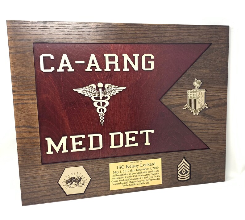 Army Medical Replica Guidon Plaque - Etsy
