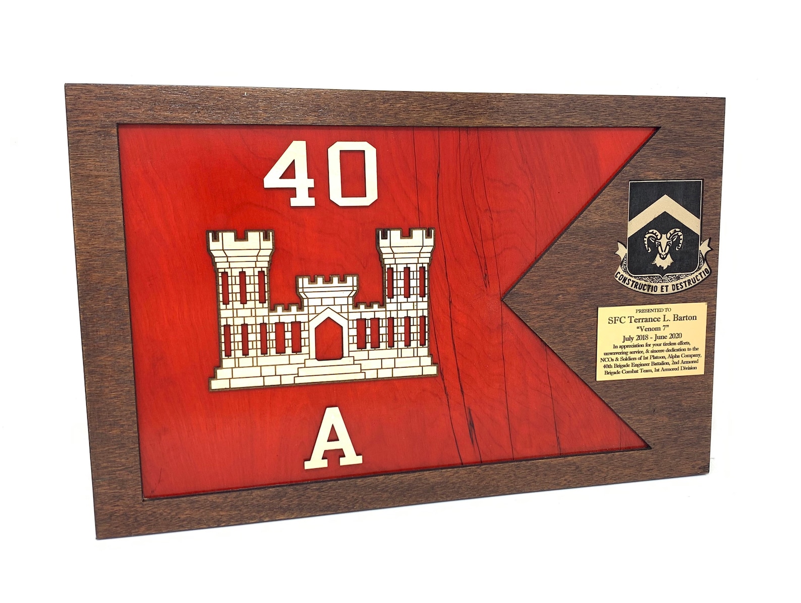 Engineer Company Guidon Plaque - Etsy