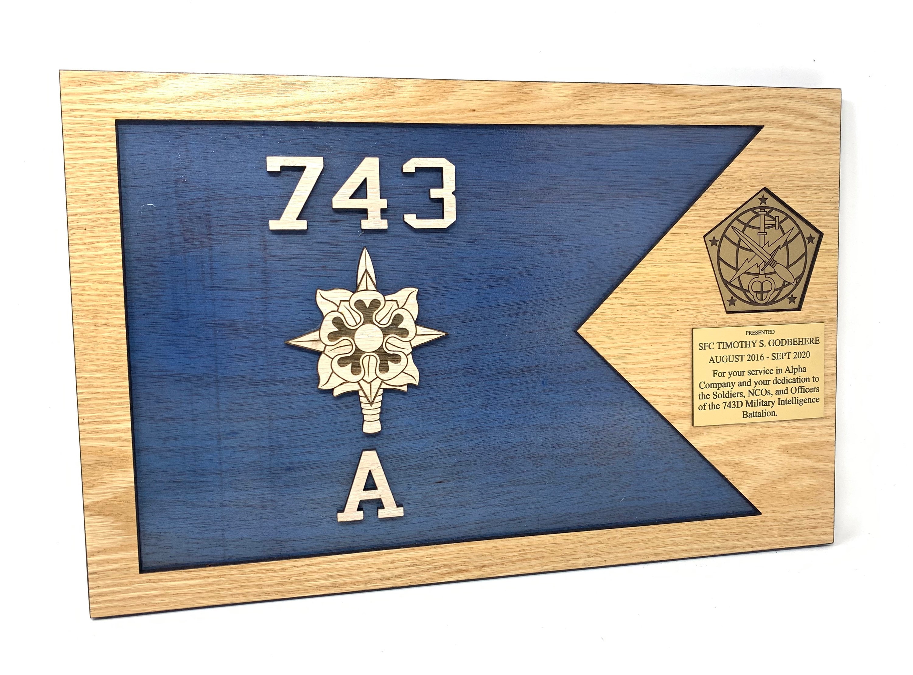 Military Inteligence Replica Guidon Plaque | Etsy