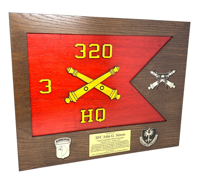 Field Artillery Replica Guidon Plaque - Etsy