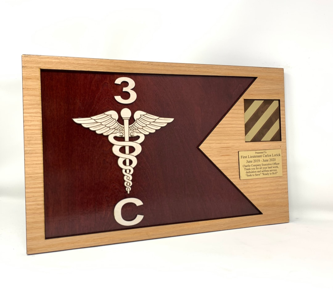Army Medical Replica Guidon Plaque - Etsy