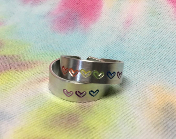 Custom Pride Flag Ring Bisexual Pansexual Asexual Trans | Etsy