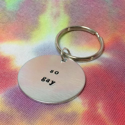So Gay Keychain so Gay LGBT Keychain LGBT Jewelry Gay - Etsy