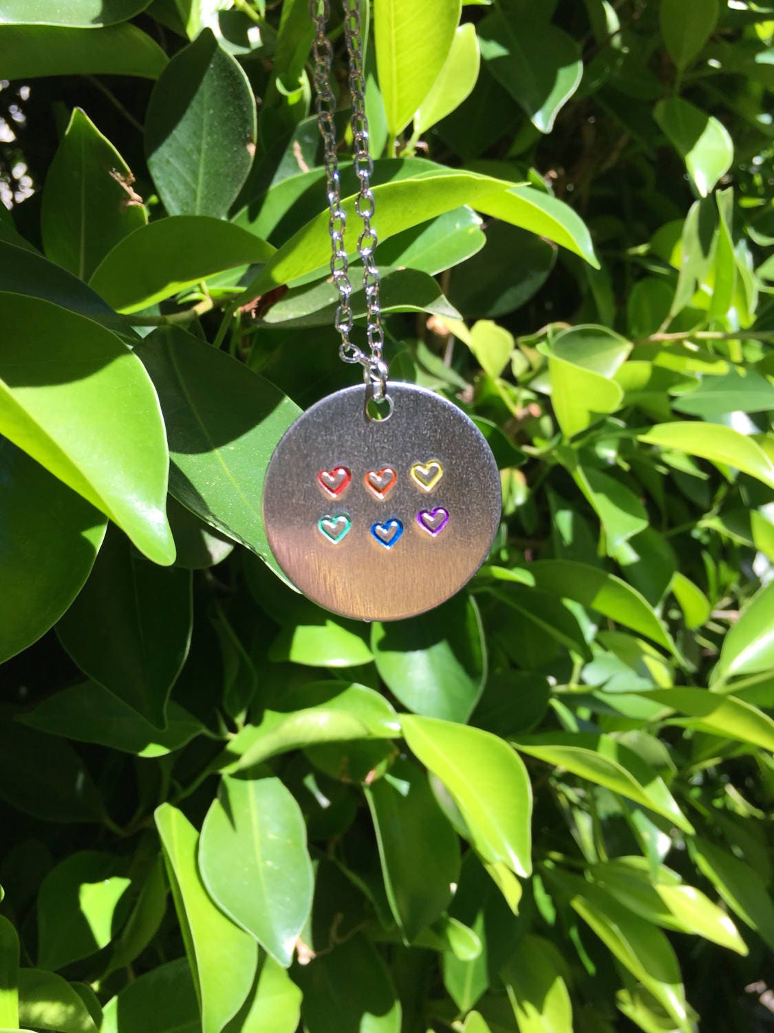 Pride Flag Heart Necklace Gay Pride Necklace LGBT Necklace - Etsy