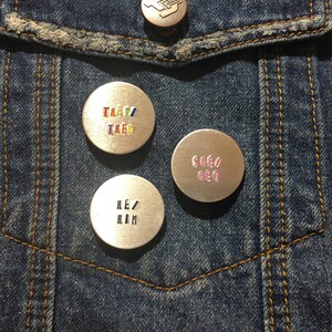 Pronoun Pin Trans Pronoun Enamel Pin They Them Pin Trans - Etsy