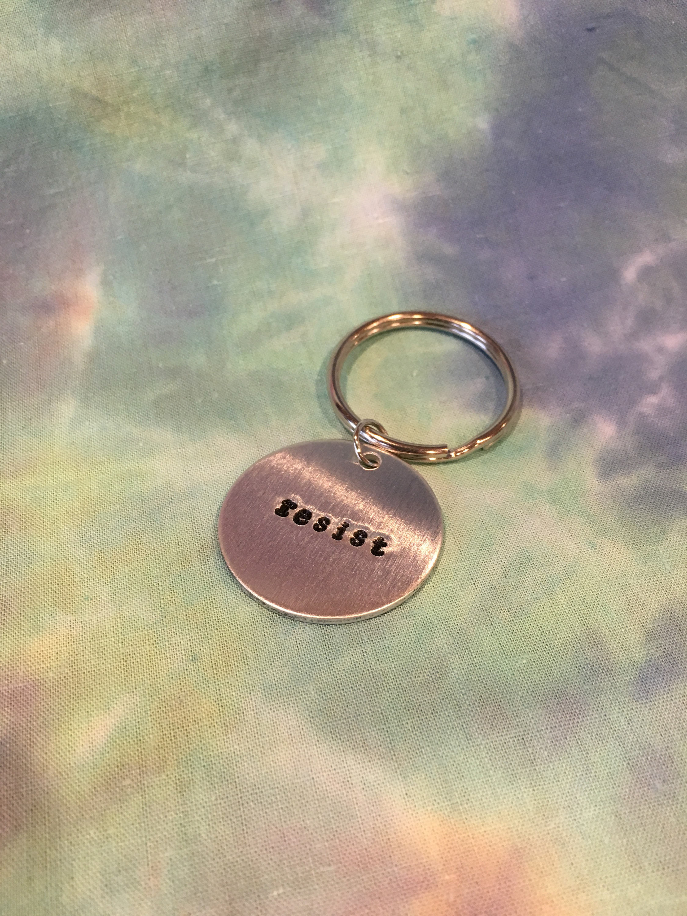 Resist Keychain the Resistance Keychain Not My President - Etsy