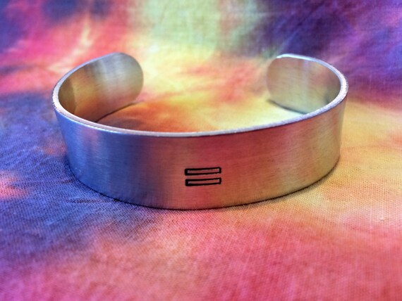 Equality 5/8ths Cuff Bracelet LGBT Bracelet Gay Bracelet | Etsy