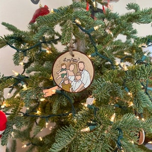 Wood Slice Ornament Custom Family Faceless Family - Etsy