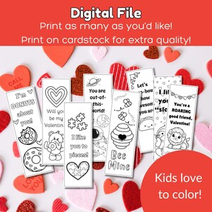 PRINTABLE Valentine Bookmarks - Valentine's Day Party - Class Party ...