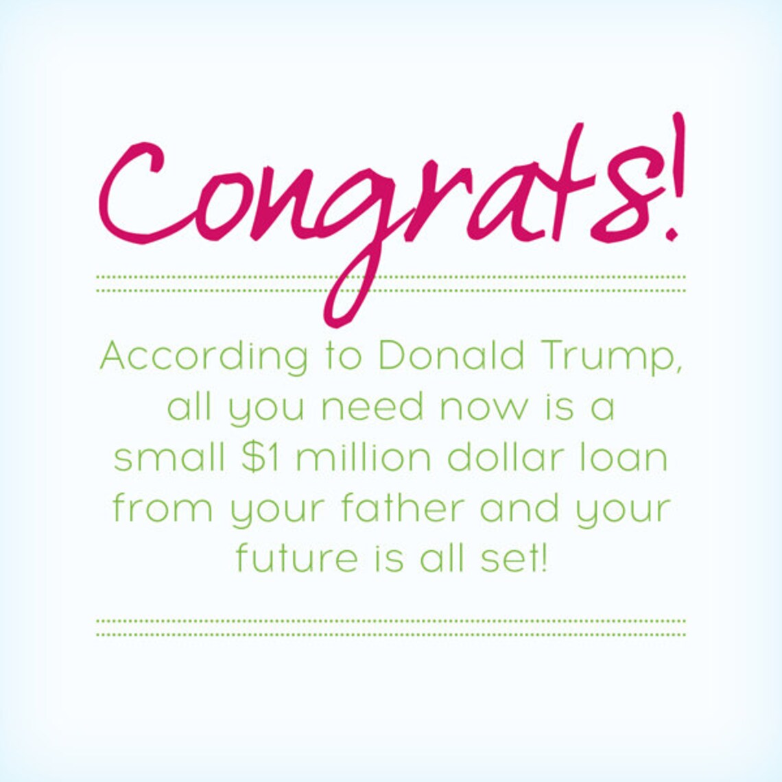 Printable Graduation Card. Funny Graduation Card. Donald Trump Humor ...