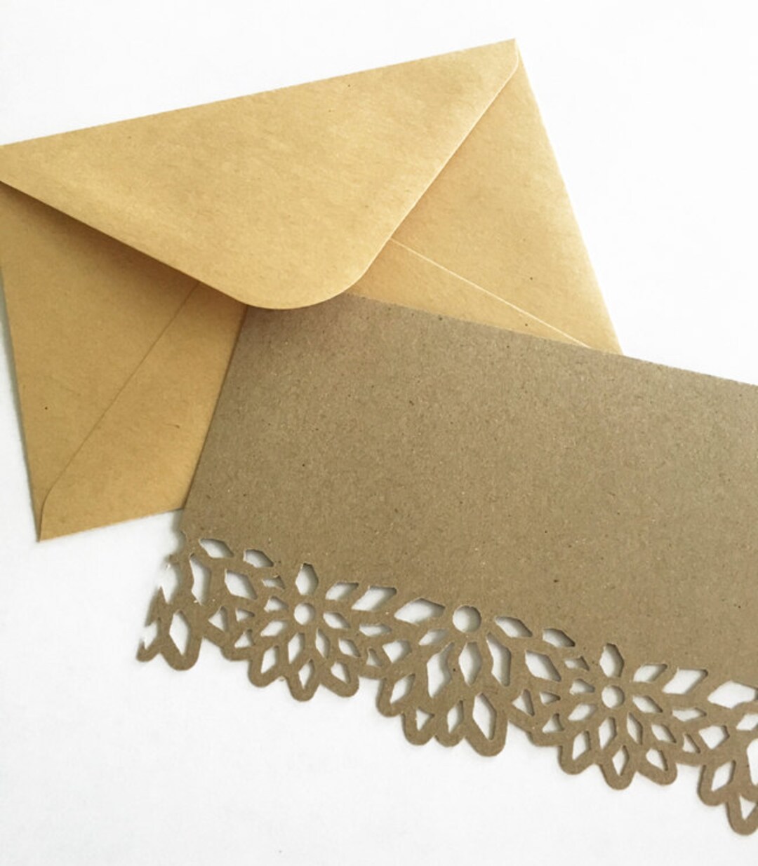 Blank Note Card. Handmade Thank You Card. Flower Die Cut Notecards ...